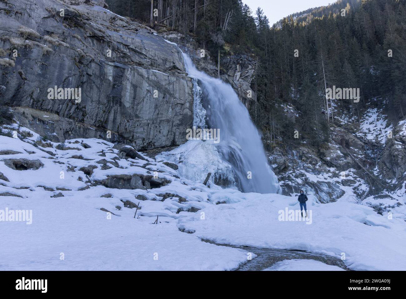 Winter idyll, snow, ice, waterfall, krimml, salzburg Stock Photo - Alamy