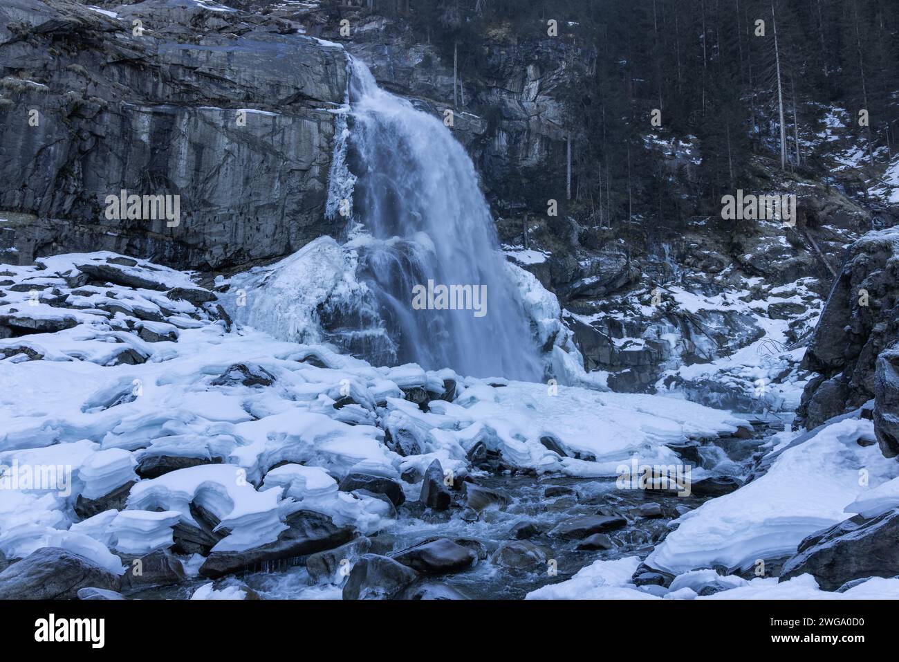 Winter idyll, snow, ice, waterfall, krimml, salzburg Stock Photo - Alamy