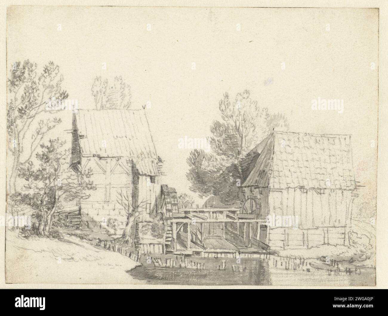 View of Two Watermills, Jacob Isaacksz van Ruisdael (school of), c ...