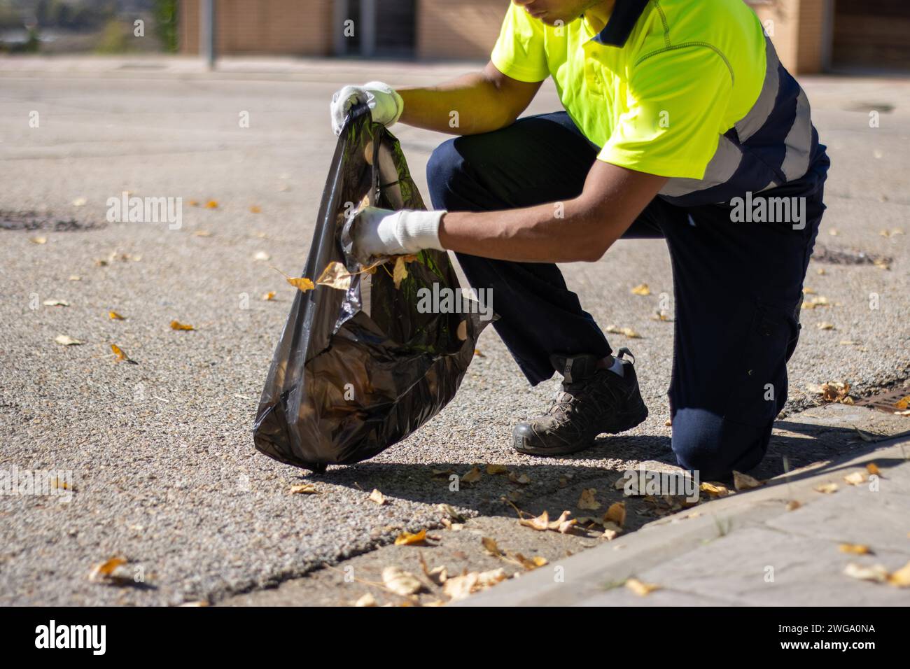 Male road sweeper hi-res stock photography and images - Alamy