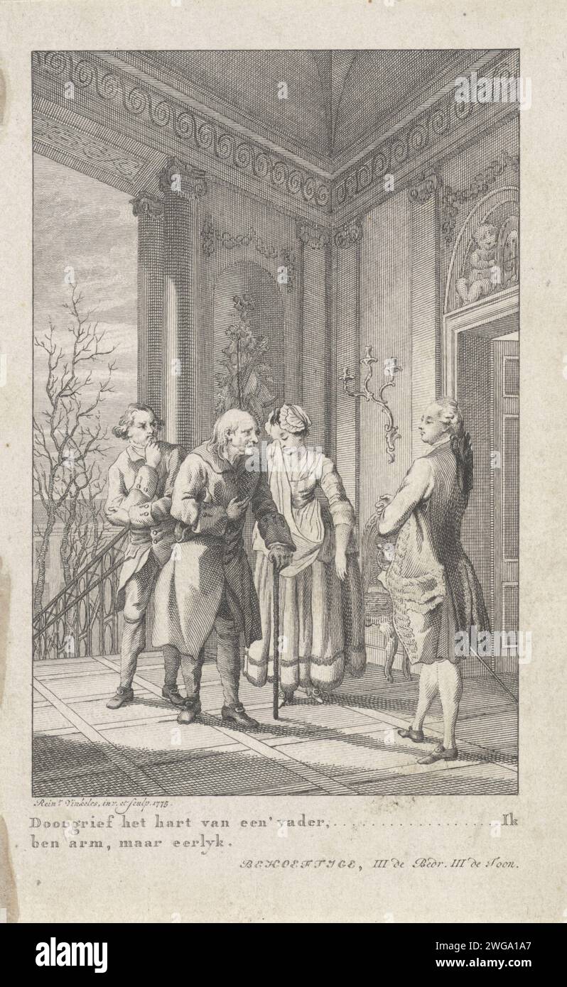 Poor Old Man In Conversation With A Rich Gentleman Reinier Vinkeles I