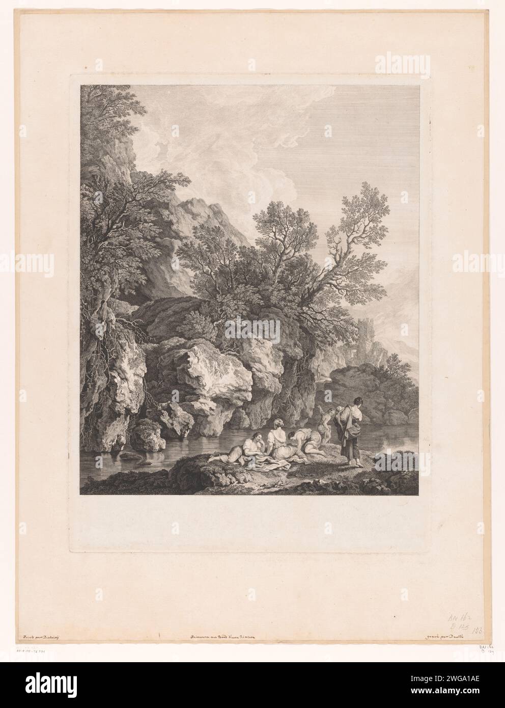 Badende Women, Jean Daullé (Attributed to), After Christian Wilhelm ...