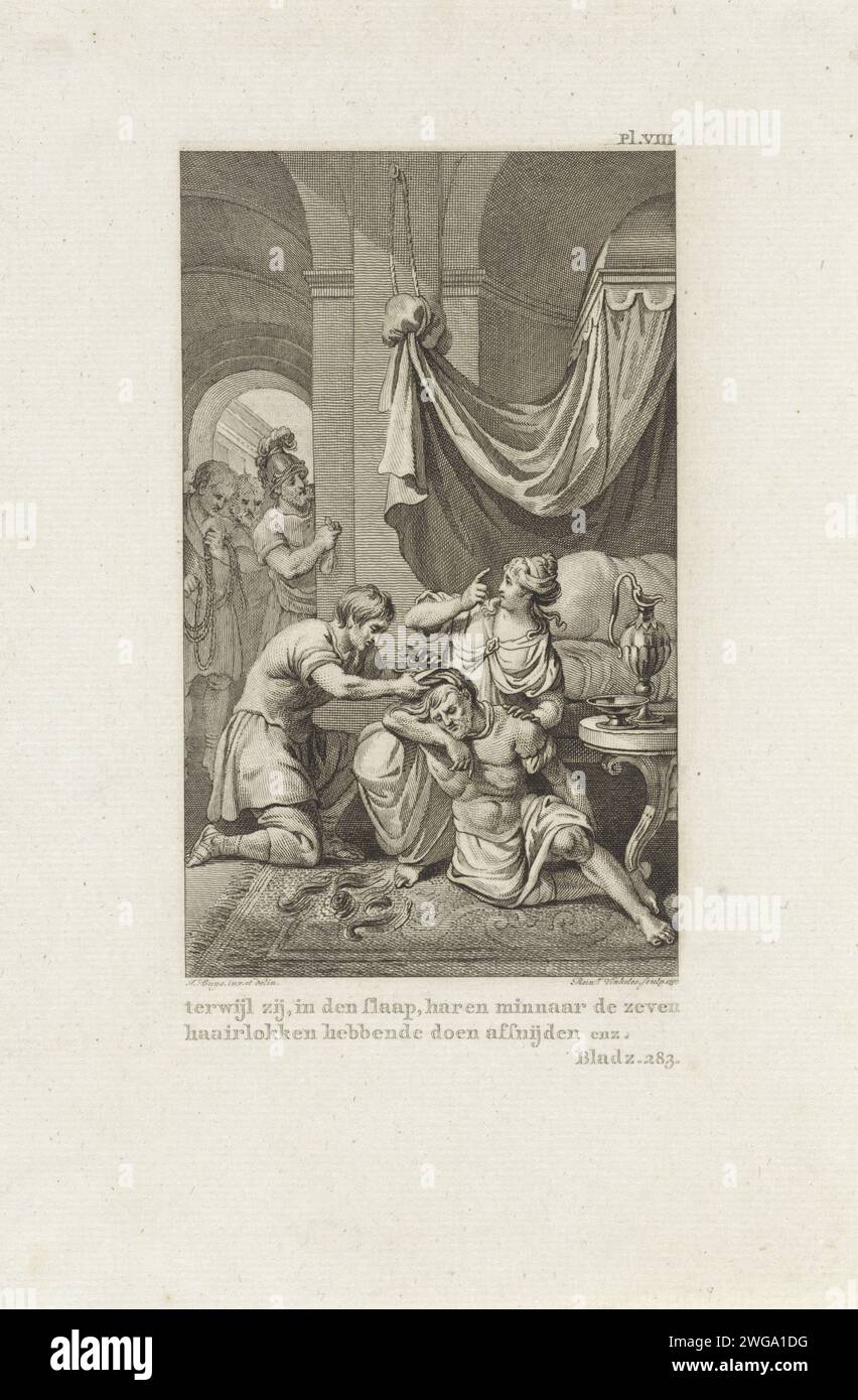 Simson a Delila, Reinier Angle (I), After Jacobus Buys, 1797 print The ...