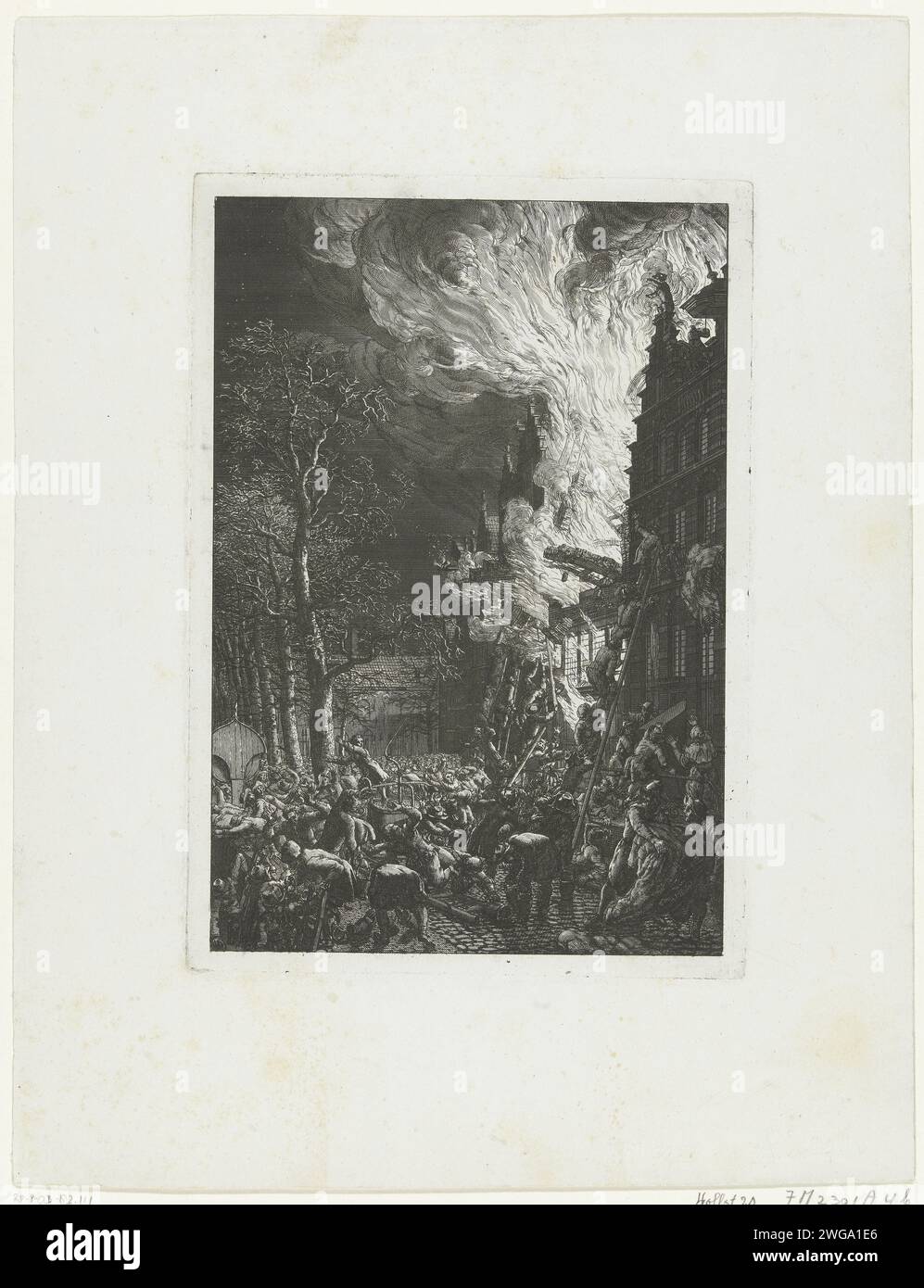 Fire on the Oude Schans in Amsterdam, 1658, 1880 - 1882 print Fire in a ...