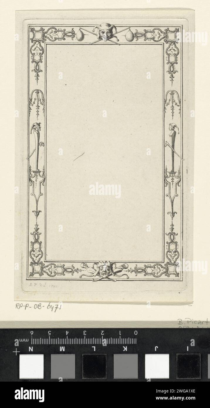 Ornamentation list of jesters and marot, 1728 print Amsterdam paper ...