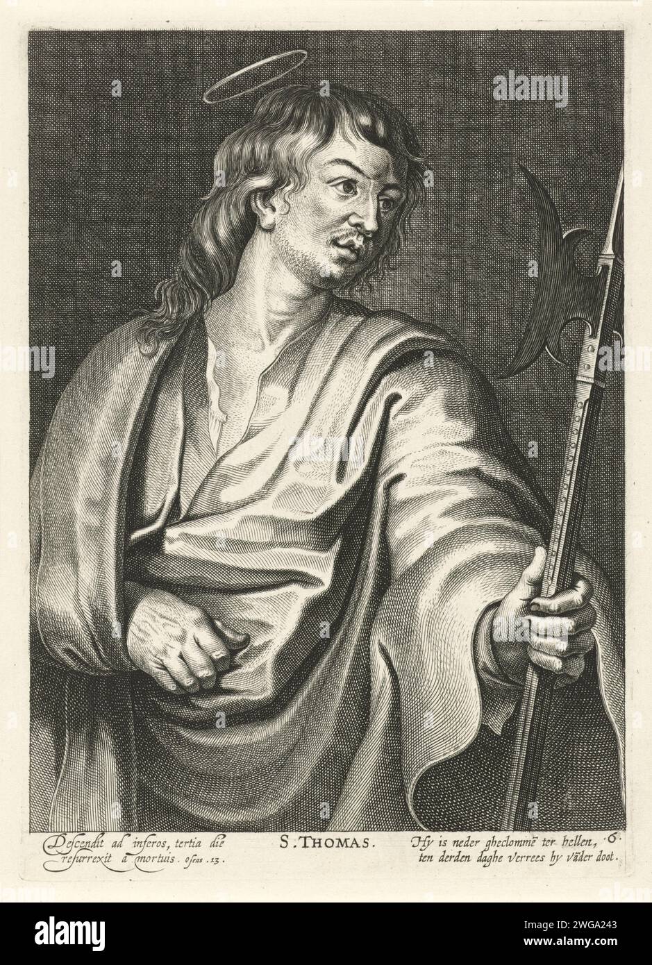 Apostle Thomas, Nicolaes Ryckmans, after Peter Paul Rubens, 1616 - 1636 ...