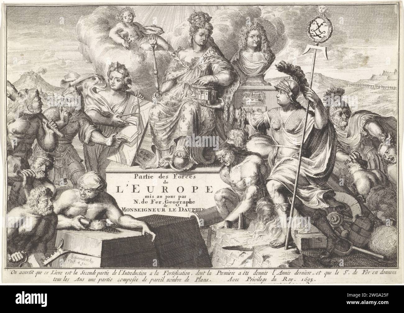 Allegory over the victories of the French army in Europe, Adriaen ...