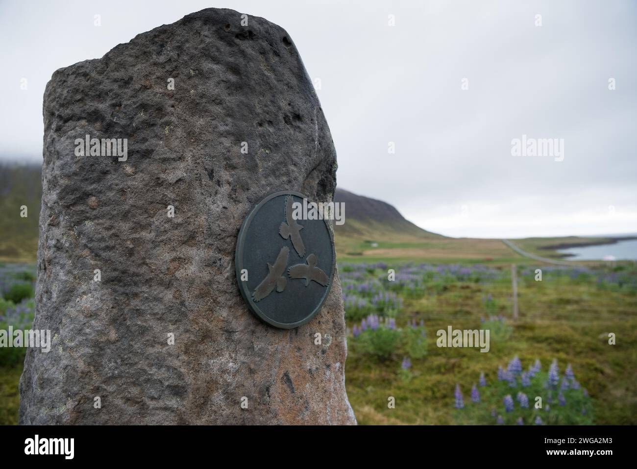 Monument to Floki Vilgeroarson or Raven-Floki, Icelandic Hrafna-Floki ...
