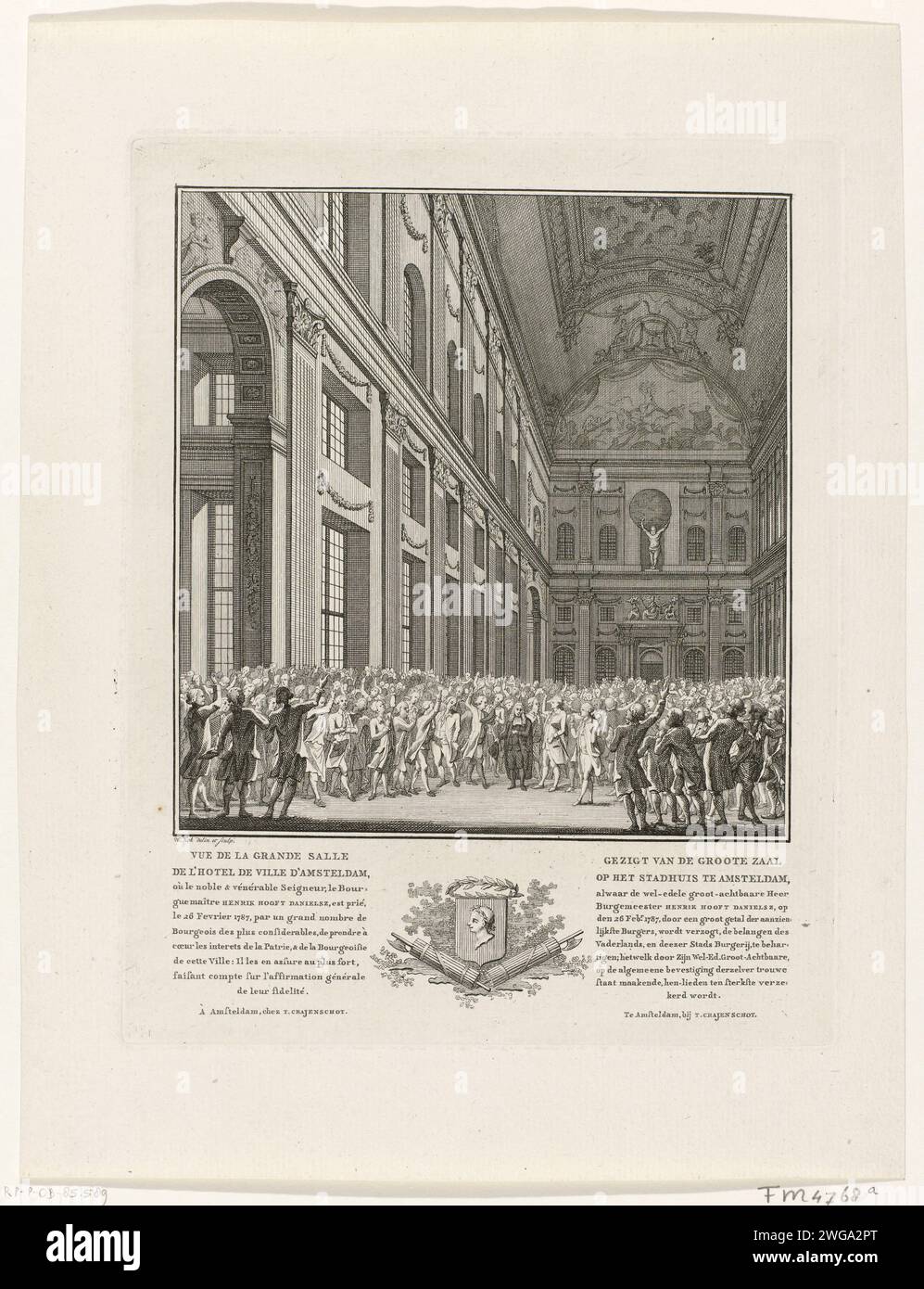 Mayor Hendrik Hooft Danielsz addresses the bourgeoisie, 1787, Willem ...