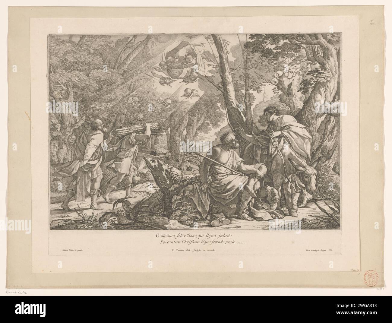 Abraham and Isaac on their way to the sacrifice, François Tortebat ...