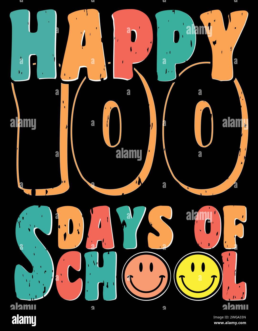 Happy 100 Days of School Stock Vector Image & Art - Alamy