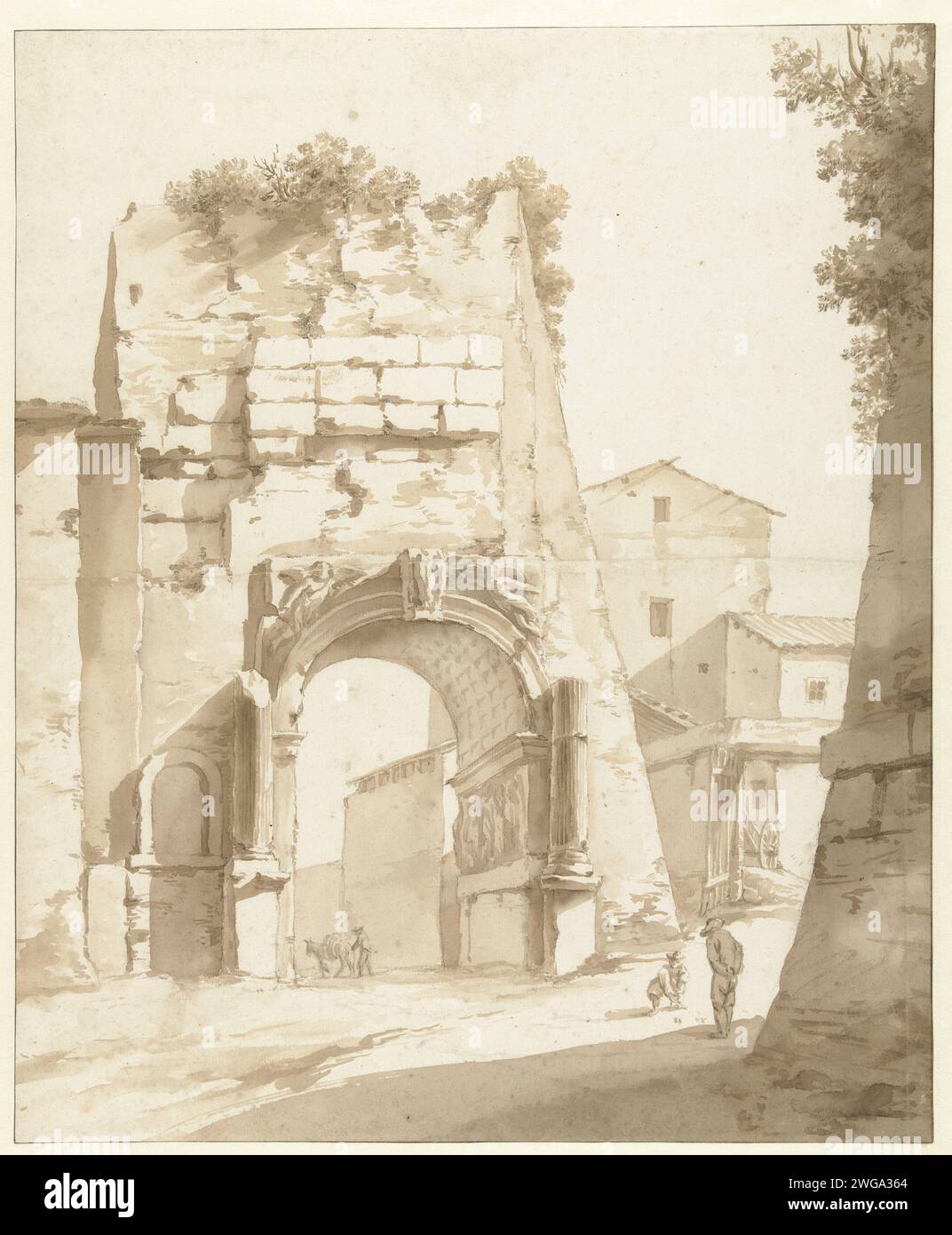 Face in Rome, Jan Both, 1628 - 1652 drawing Face in Rome, with the ...