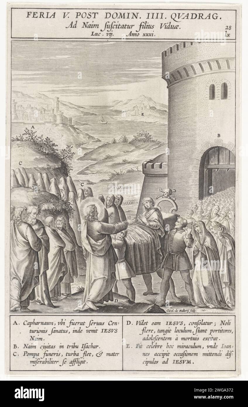 Revival of the son of the widow of Naïn, Wierix (Rejected Attribution ...