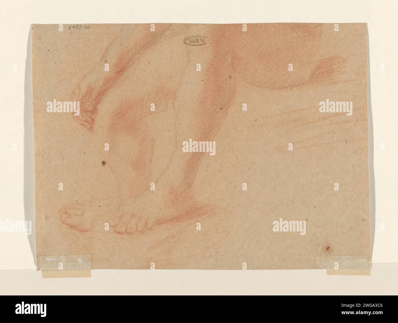 Part of a figure study, legs and an arm, George Pieter Westenberg, 1801 ...
