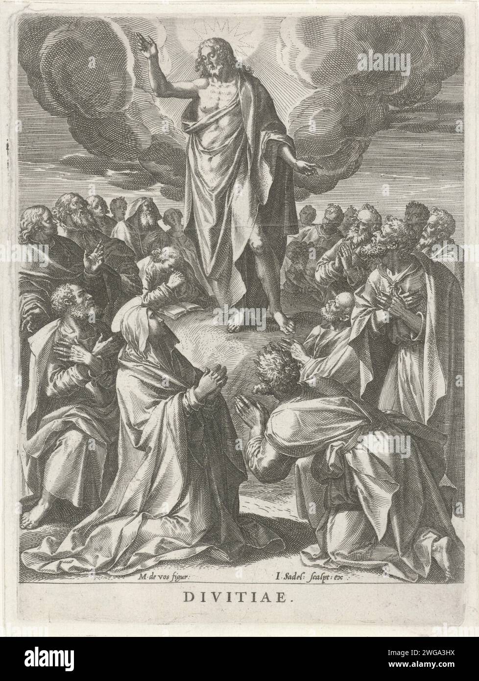 Ascension of Christ: Divinity, Johann Sadeler (I), After Maerten de Vos ...