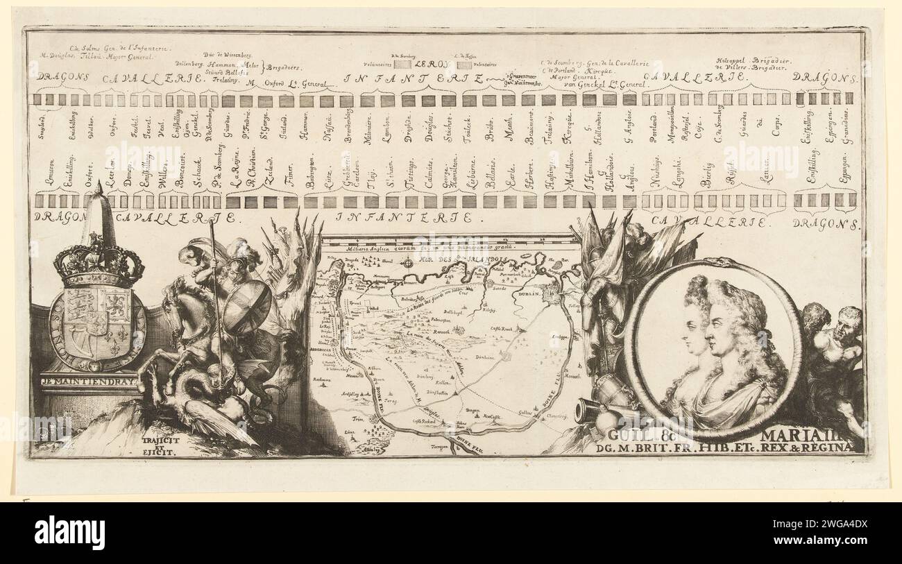 Victory of Willem III aan de Boyne, 1690, 1691 print Victory of William ...