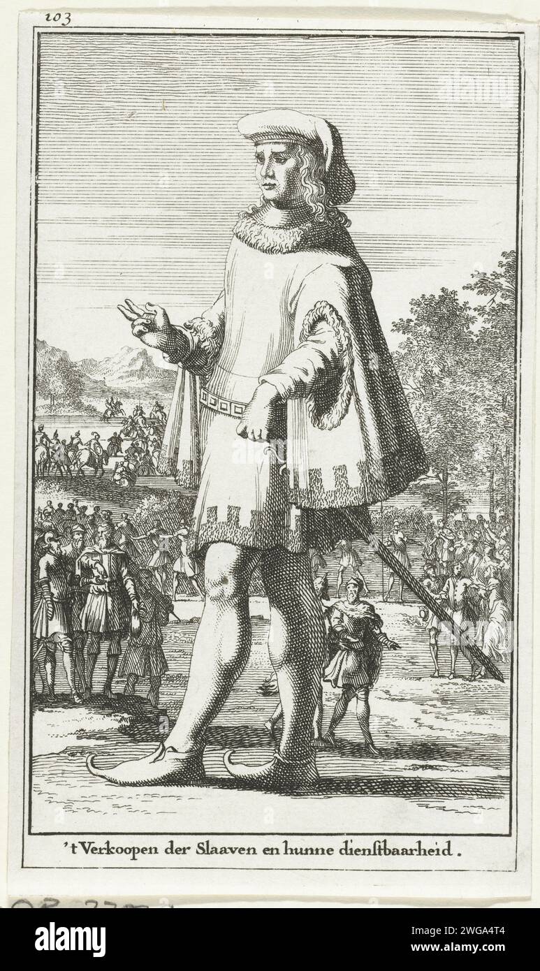 Slave trade, 1712 - 1714 print Slave trade. Illustration no. 103 in a ...