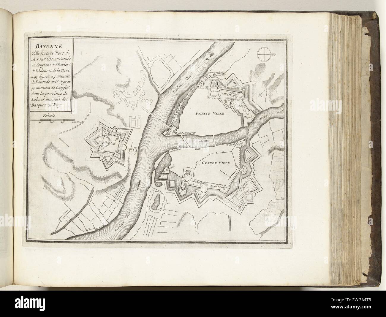 Map of Bayonne, ca. 1693-1696, 1693 - 1696 print Map of the ...