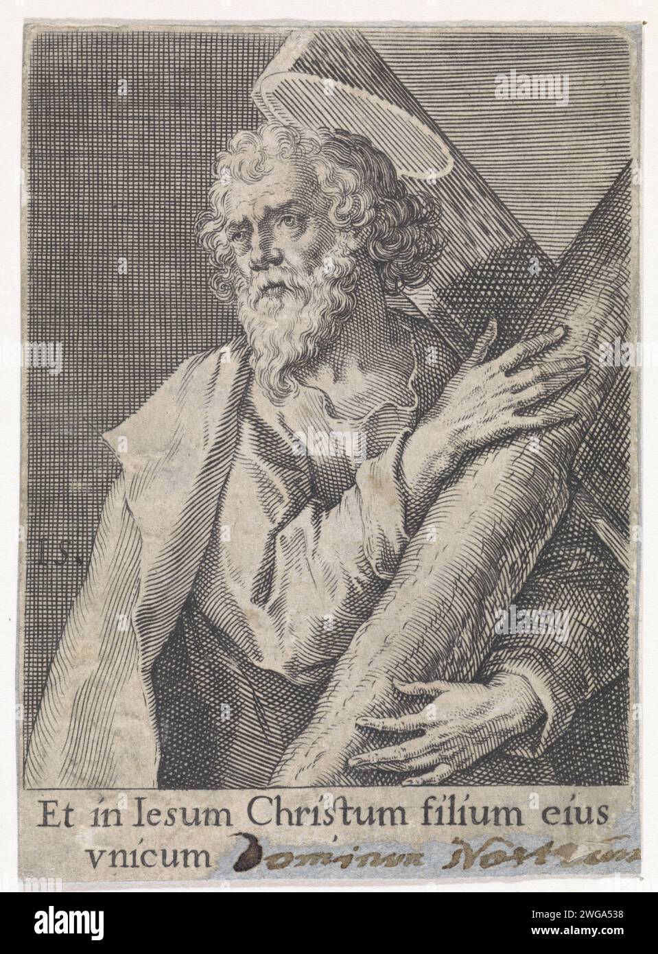Apostle Andreas, Johann Sadeler (I), After Maerten de Vos, 1570 - 1600 ...