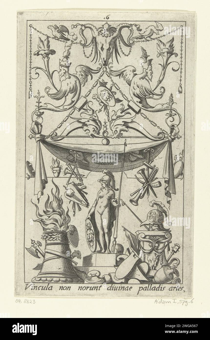 Pallas Athene, 1551 - 1580 print At the bottom is a Latin text. From ...