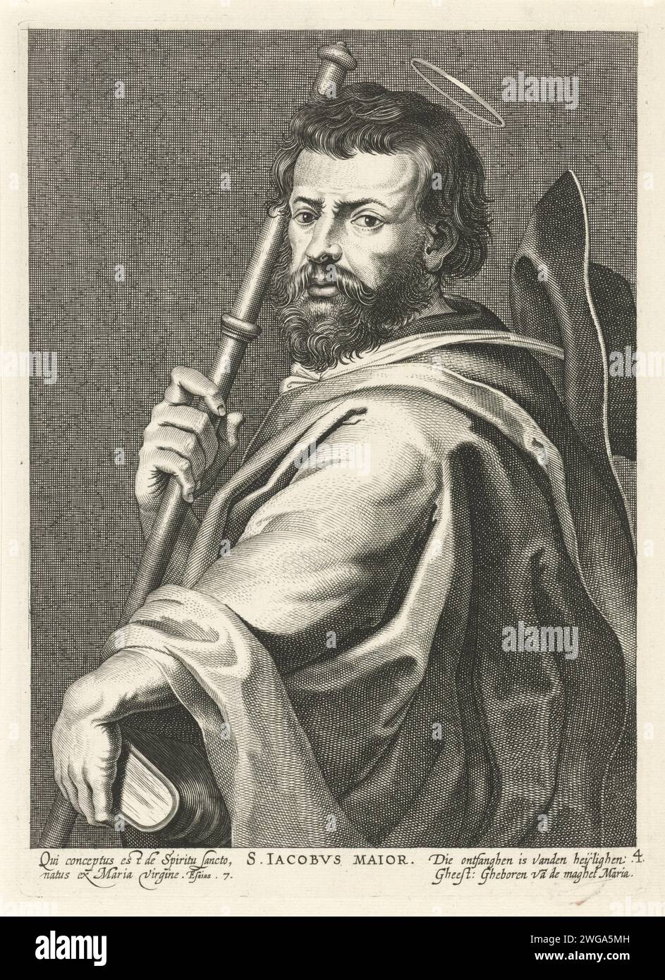 Apostle Jakobus de Multiple (Jacobus Maior), Nicolaes Ryckmans, after ...