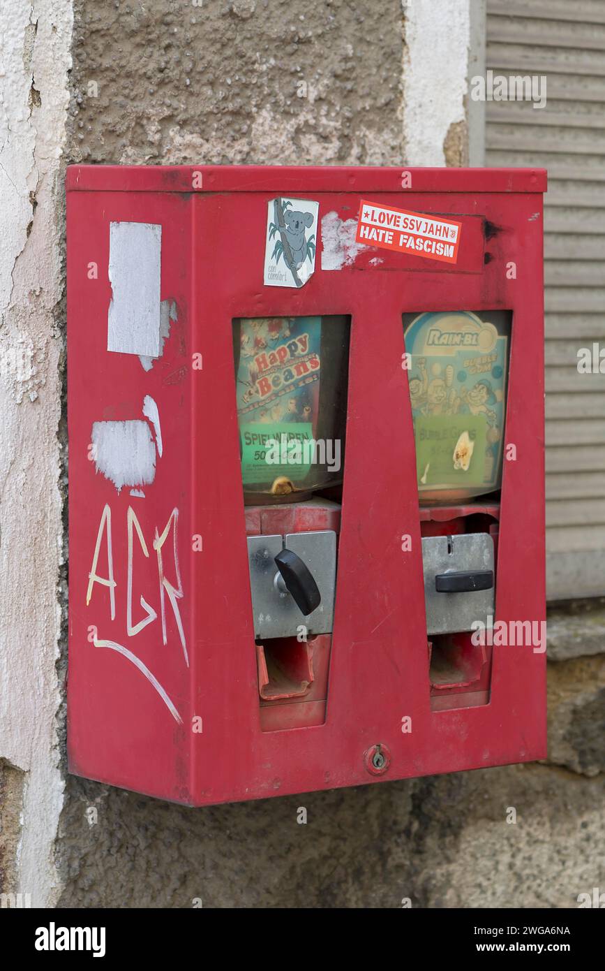 Chewing gum vending machine from the 1950s, Bavaria, Germany Stock ...