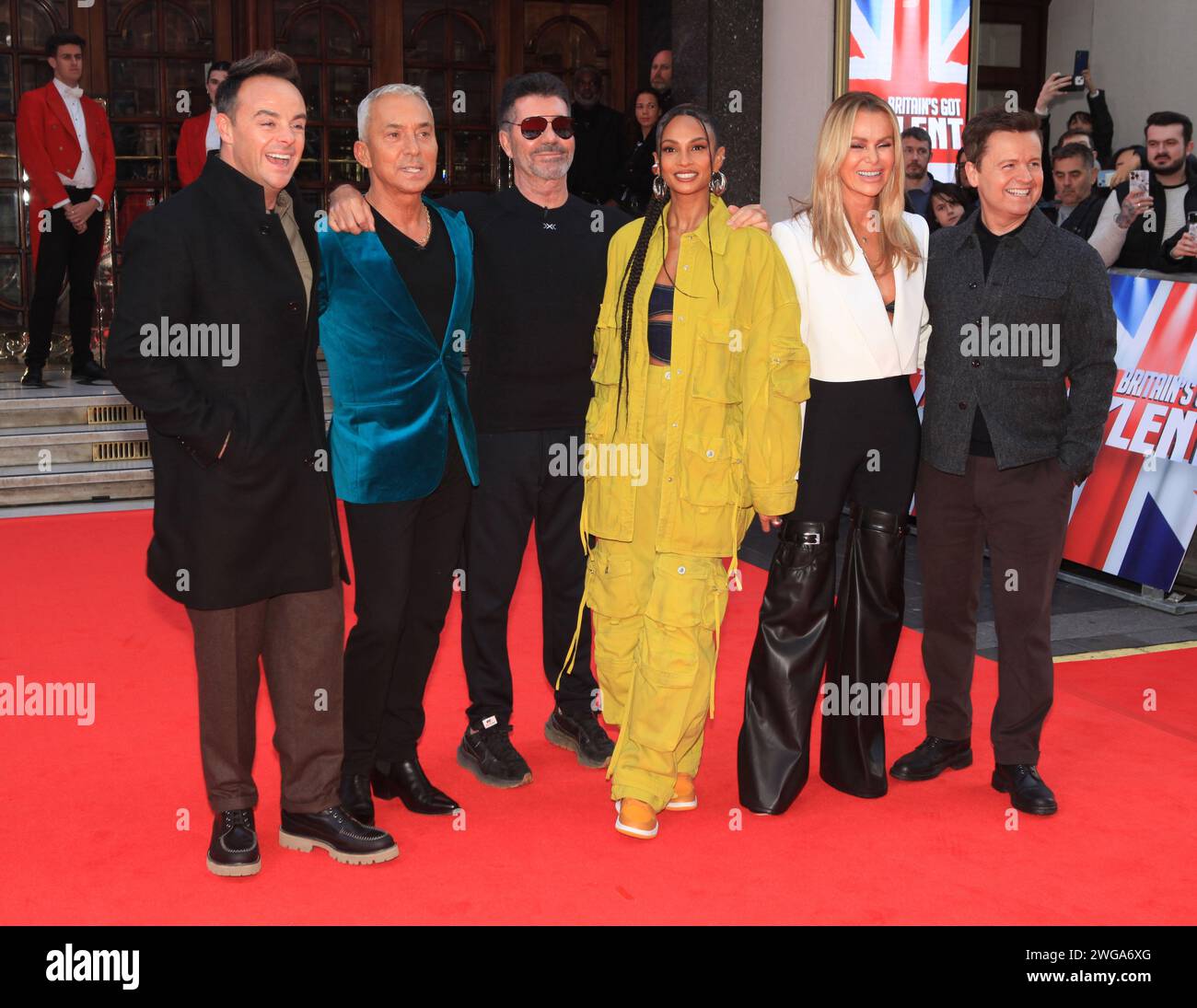London, UK. Anthony McPartlin and Declan Donnelly (Ant and Dec) at each ...