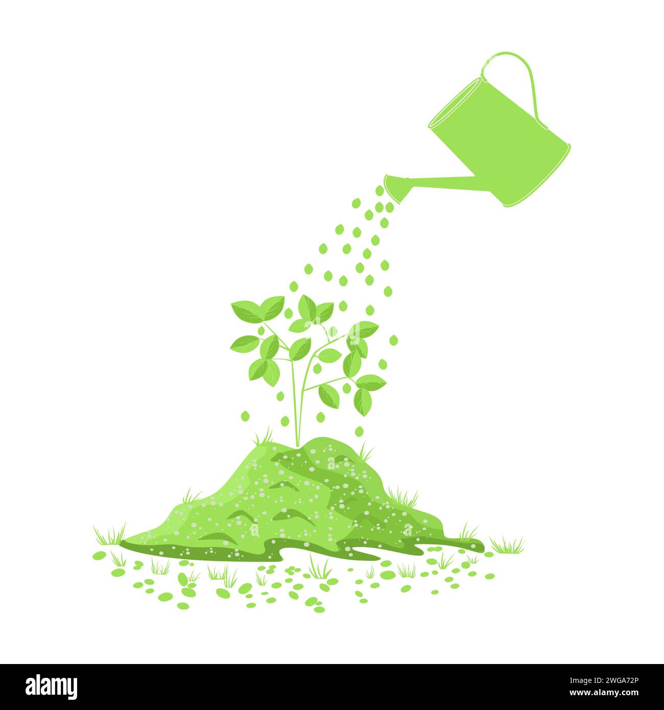 Drops falling on flower Stock Vector Images - Alamy