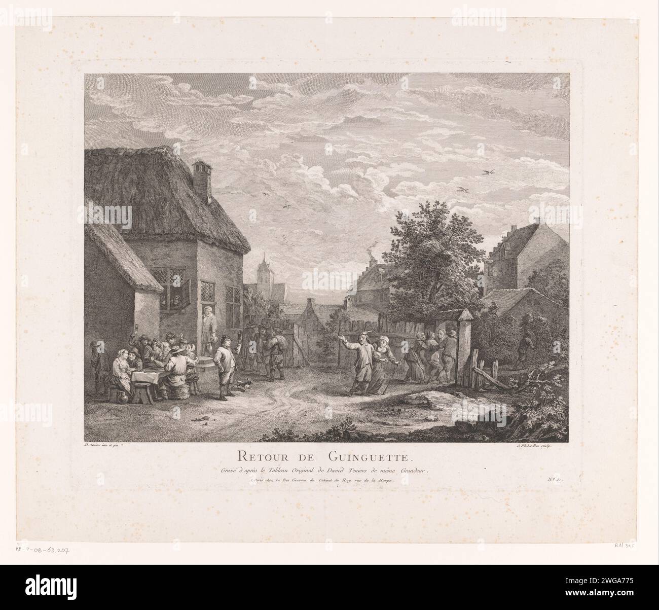 Figures for an inn, Jacques-Philippe Le Bas, After David Teniers (II ...
