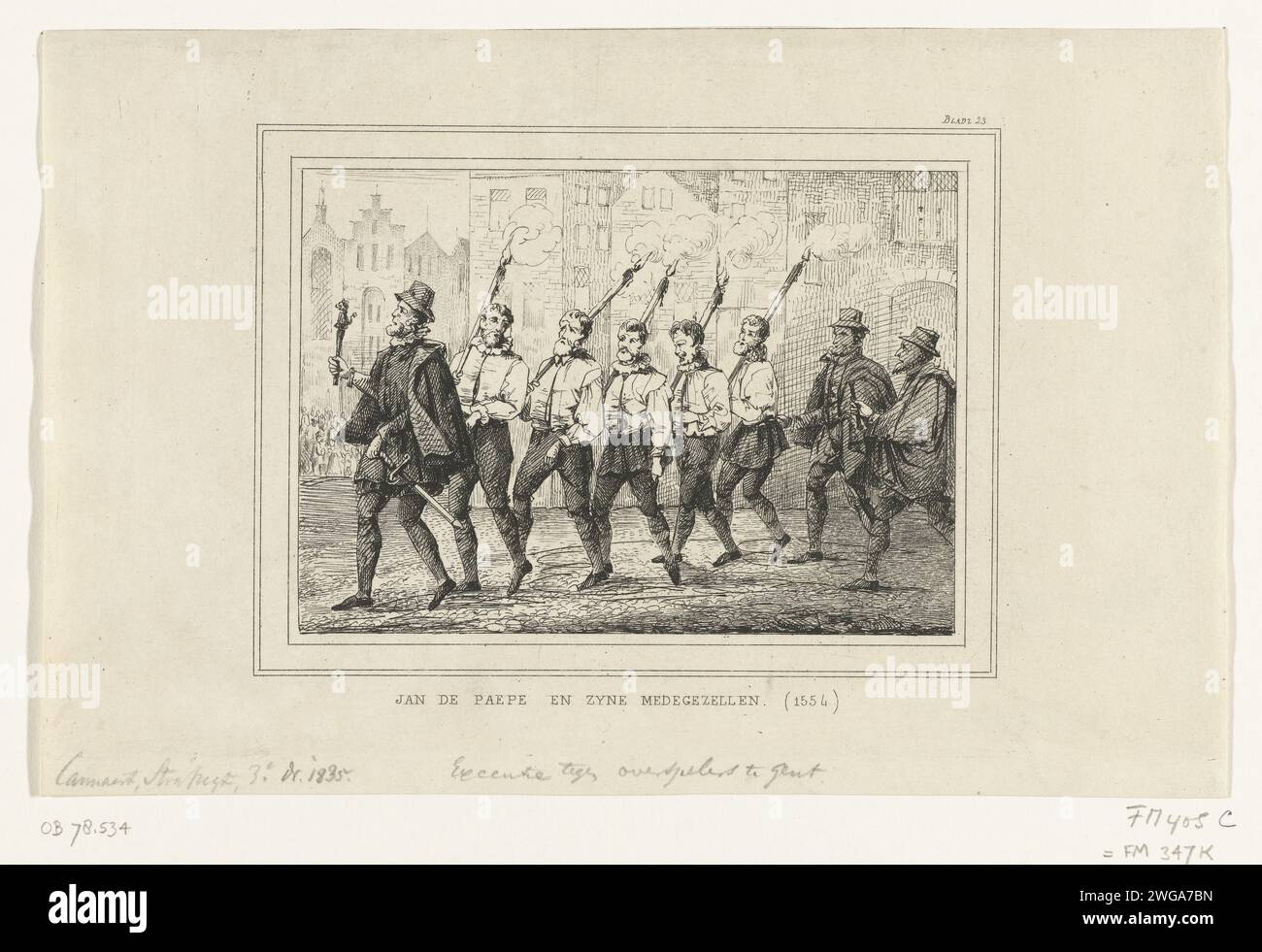 Jan de Paepe and his co -fittings, 1554, 1833 - 1835 print The over ...