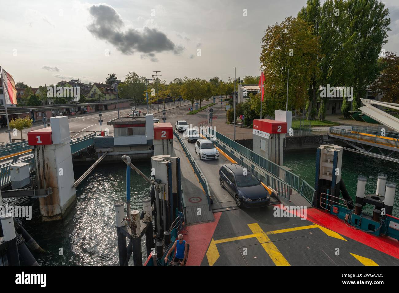 Ferry Meersburg to Constance, Lake Constance, ferry harbour Constance ...