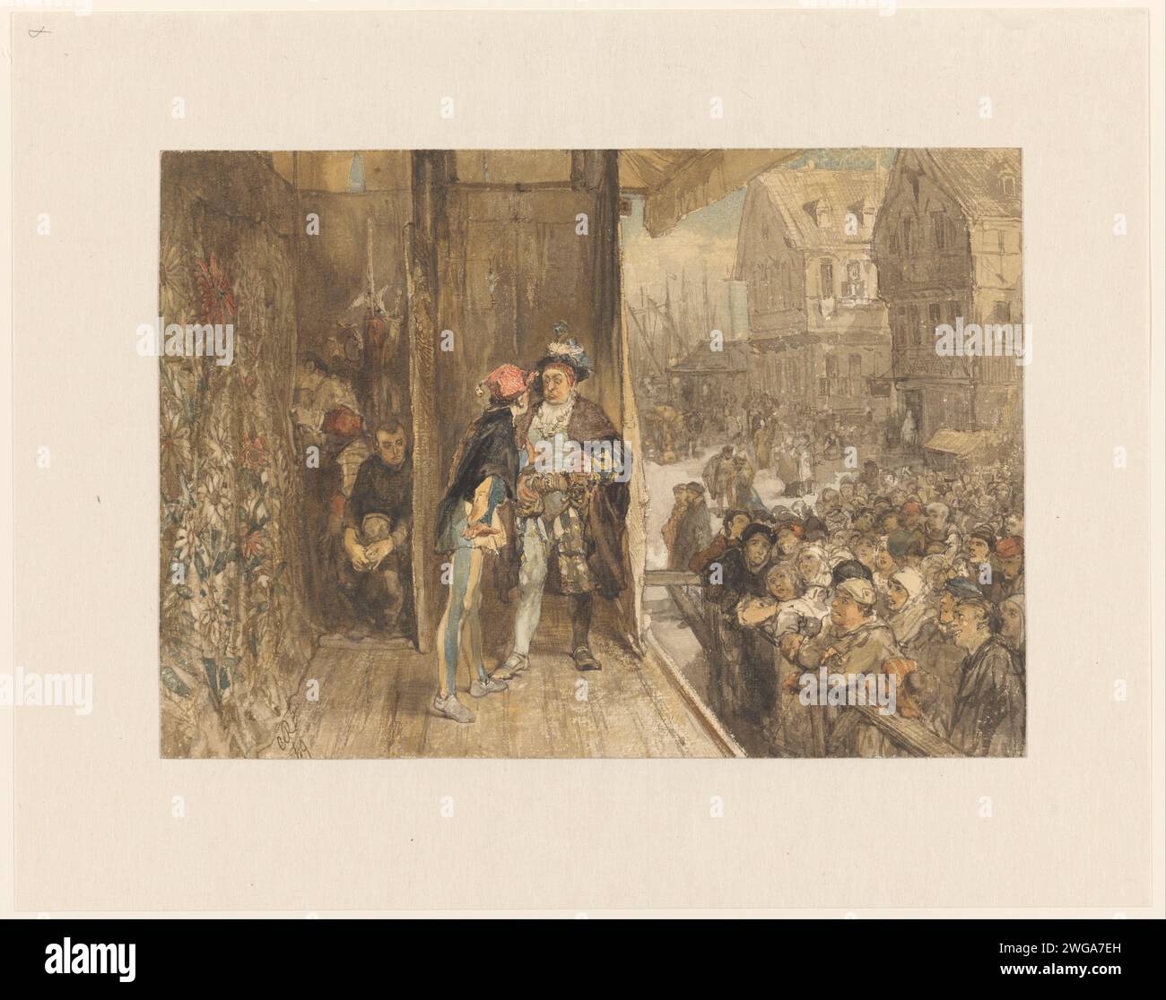 Fair theater, Charles Rochussen, 1869 drawing paper. watercolor (paint ...