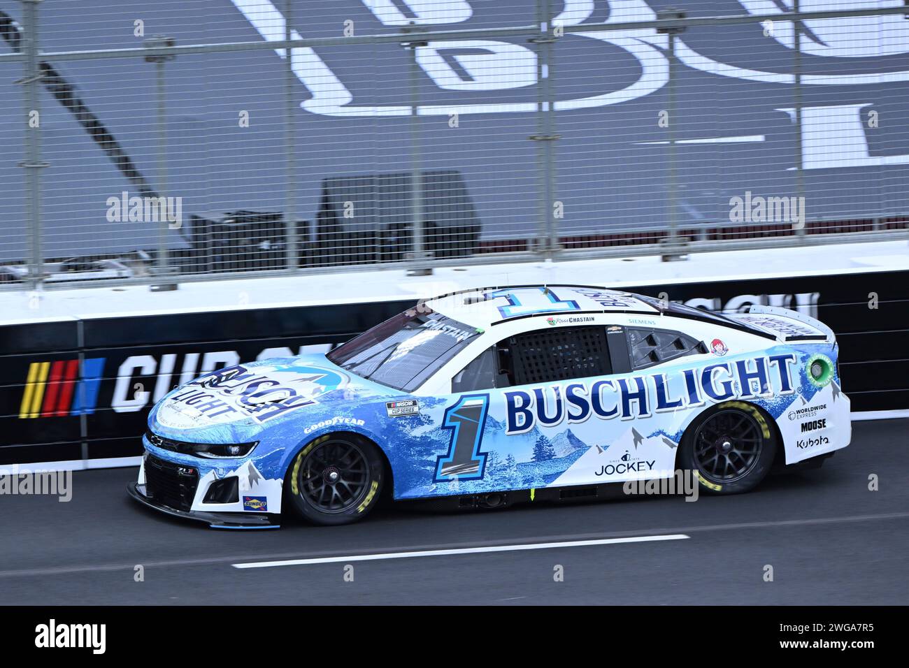 LOS ANGELES, CA - FEBRUARY 03: Ross Chastain (#1 Trackhouse Racing ...
