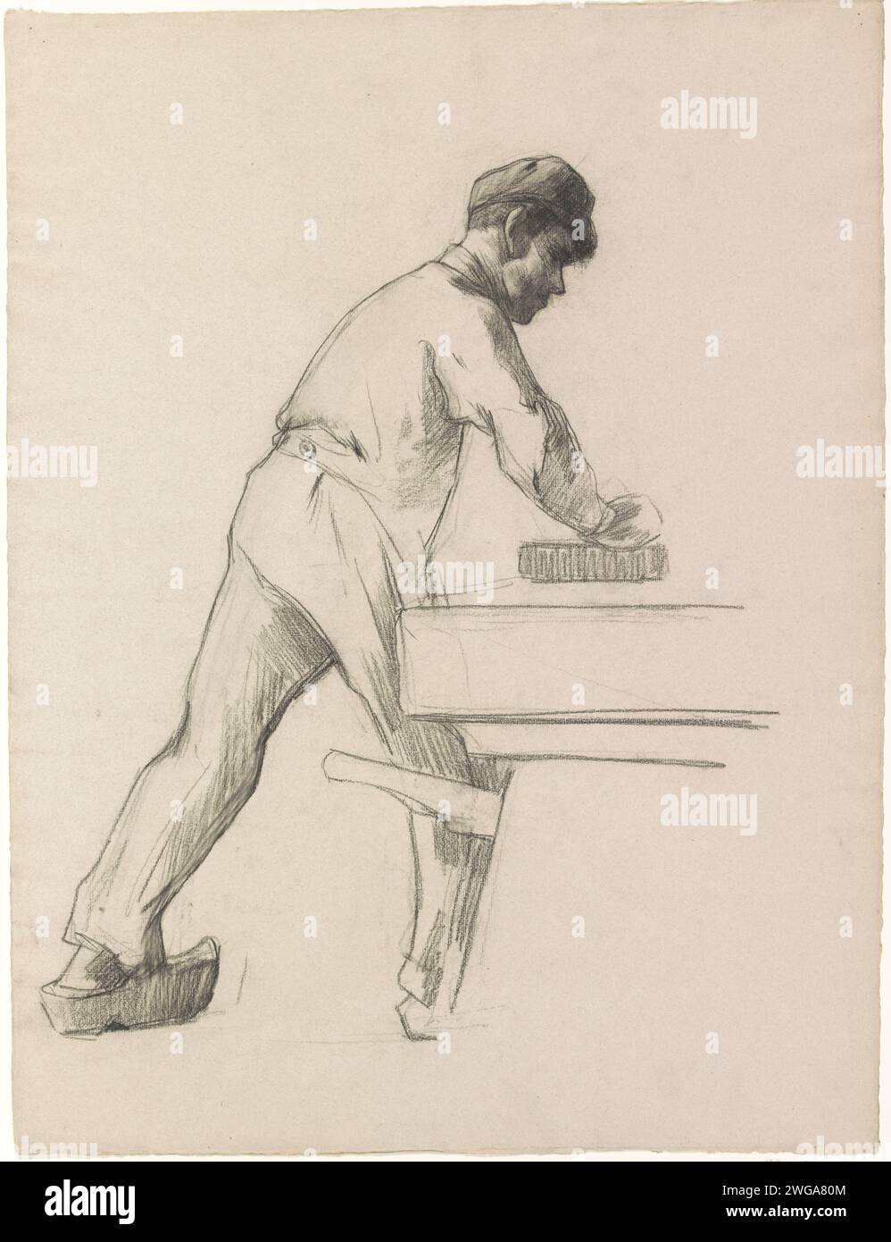 Worker in a brick factory, Anthon Gerhard Alexander van Rappard, 1868 ...