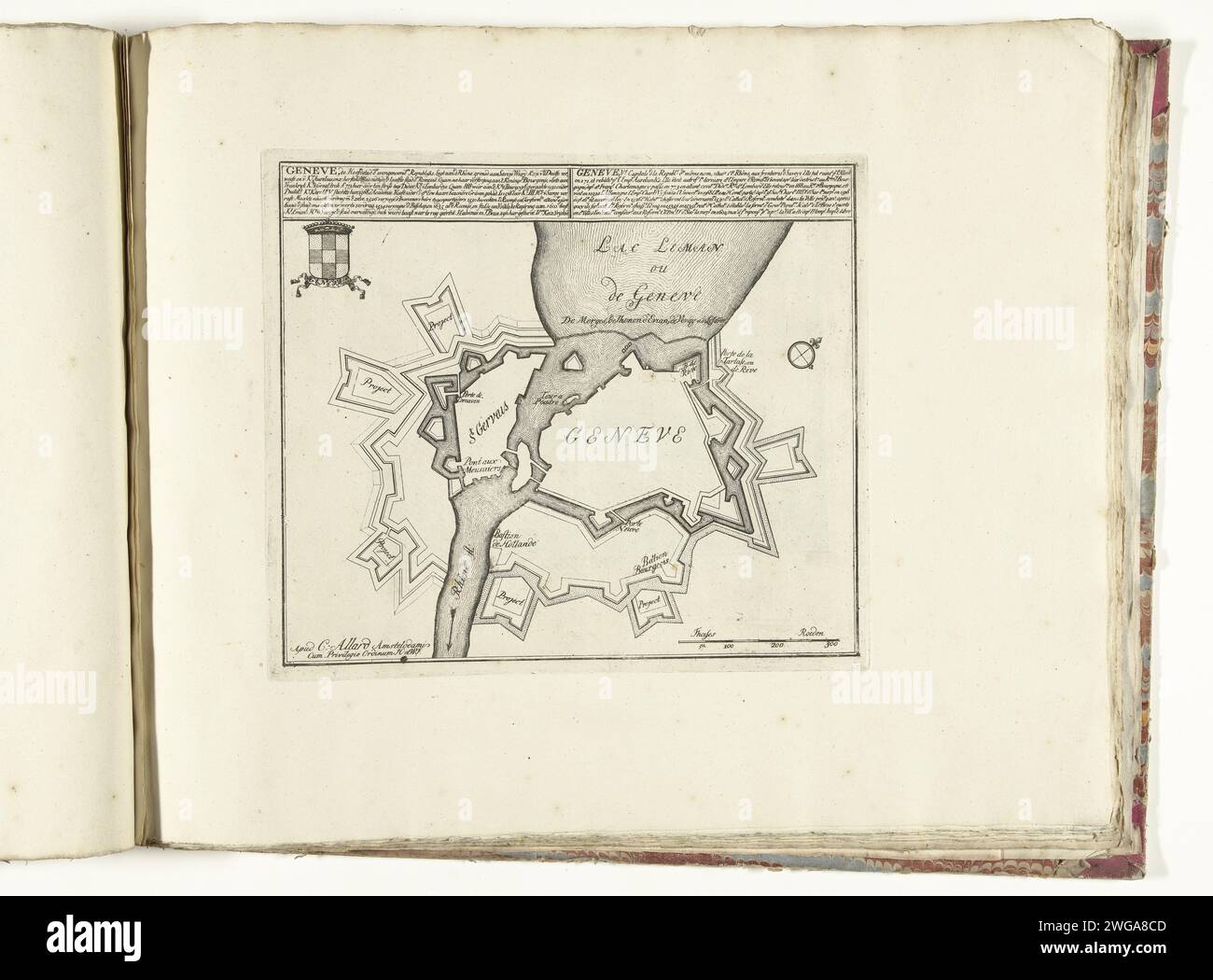 Map of Geneva, ca. 1701-1713, 1701 - 1714 print Map of the ...