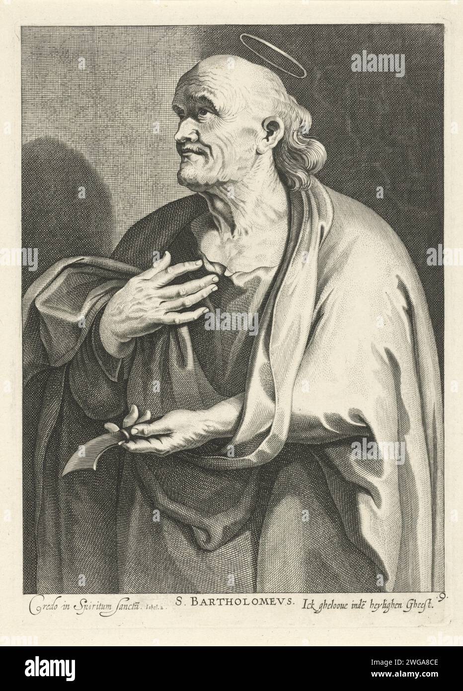 Apostle Bartholomeus, Nicolaes Ryckmans, after Peter Paul Rubens, 1616 ...
