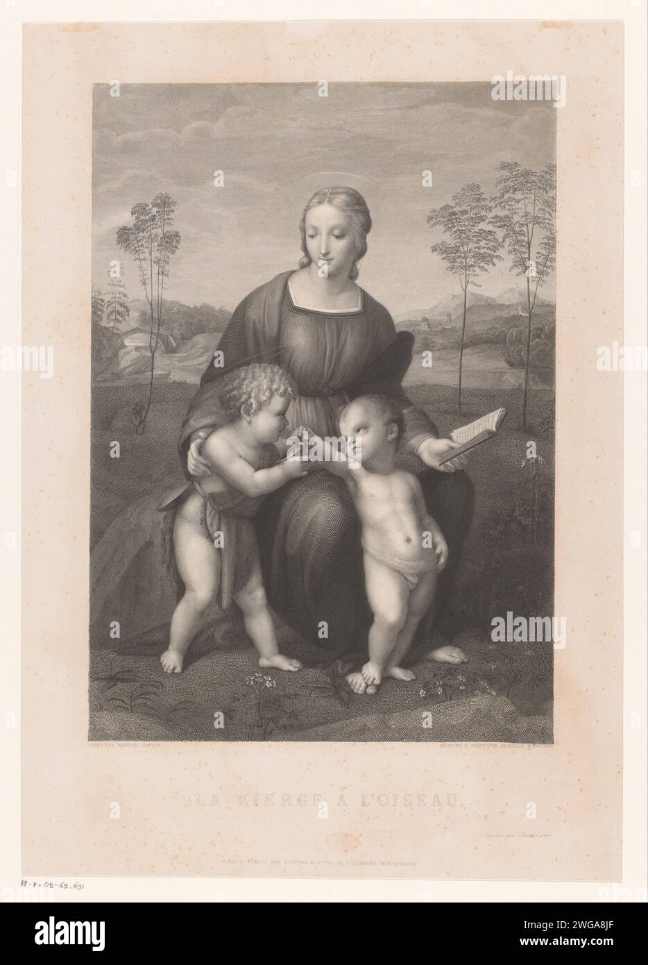 Maria with Child and Johannes, Achille Louis Martinet, After Rafaël ...