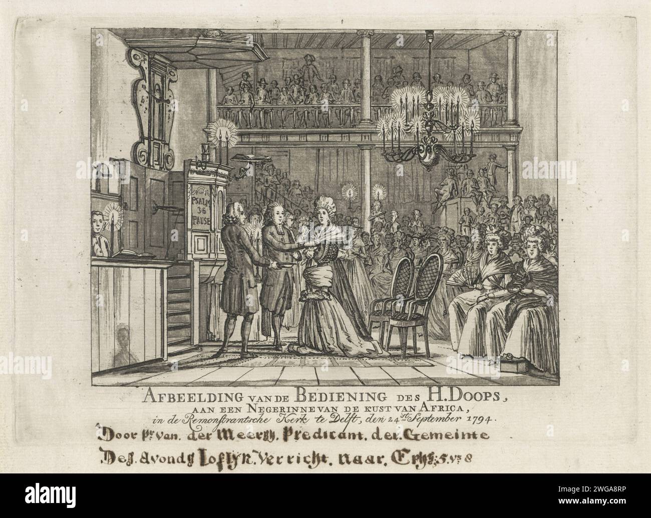 Baptism of Maria Zara Johanna in Delft, 1794, Anonymous, 1794 print ...