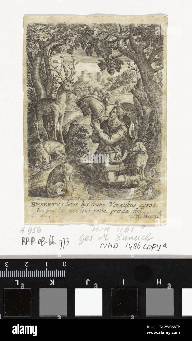 Conversion of H. Hubertus, Anonymous, After Hieronymus Wierix, After ...