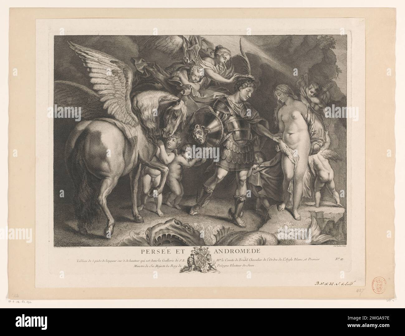 Perseus en Andromeda, Pierre François Tardieu, After Adam Friedrich ...