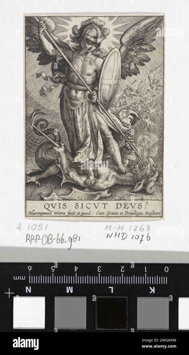 Archangel Michaël and De Draak, Hieronymus Wierix, 1563 - Before 1619 ...