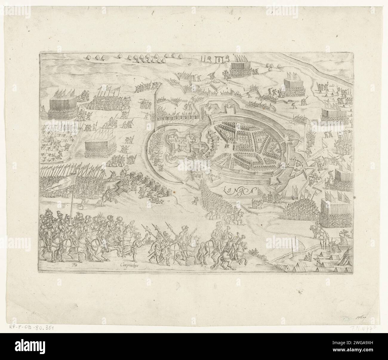 Siege and conquest of Lingen, 1597, 1600 - 1601 print Siege and ...