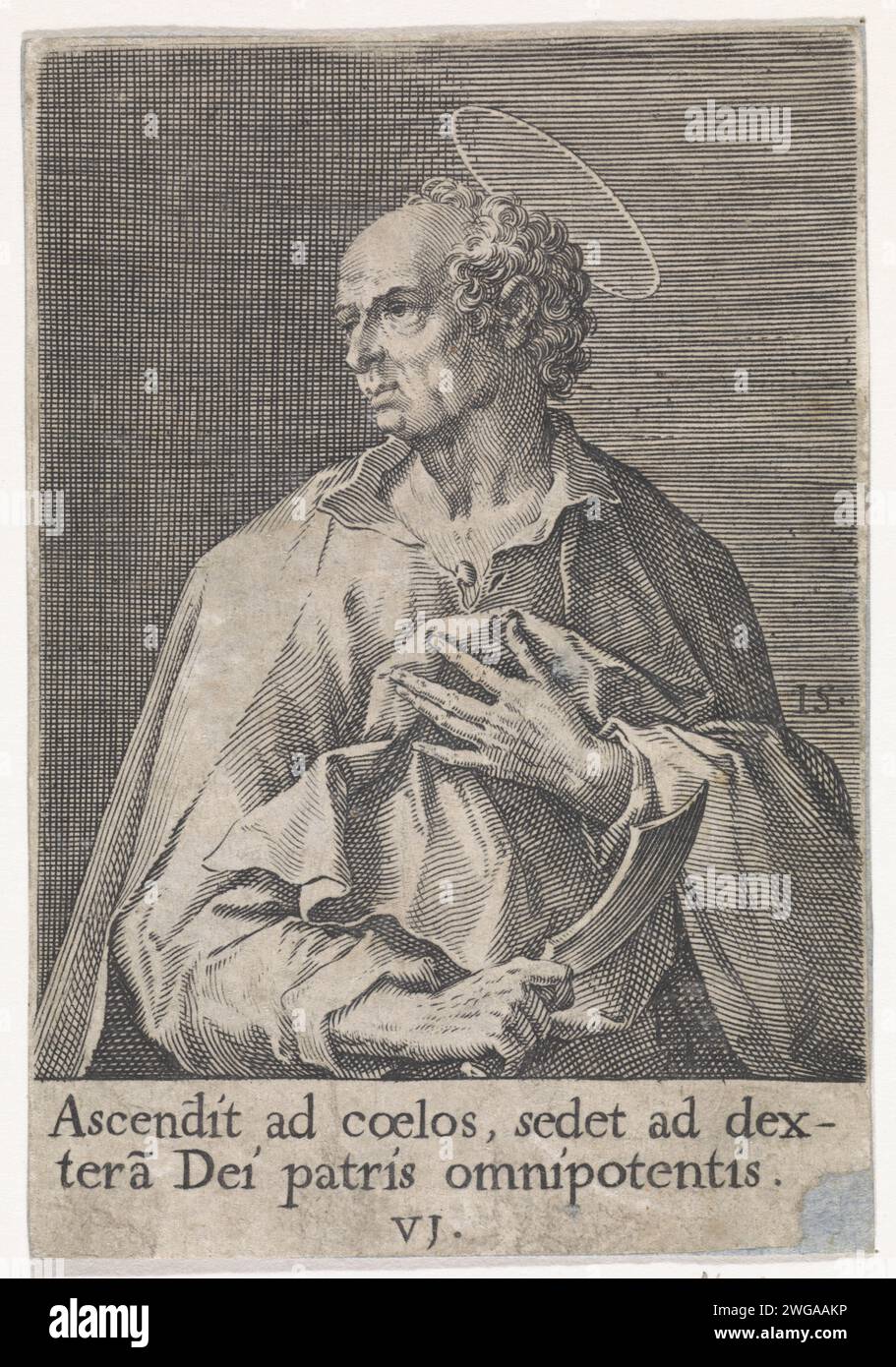 Apostle Bartholomeus, Johann Sadeler (I), After Maerten de Vos, 1570 ...