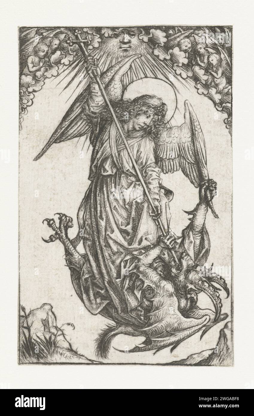 Saint Michaël, master of the Amsterdam cabinet, 1488 - 1492 print ...