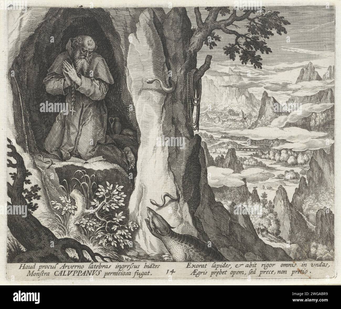 Caluppanus de Hermitaar, Johann Sadeler (I), After Maerten de Vos, 1594 ...