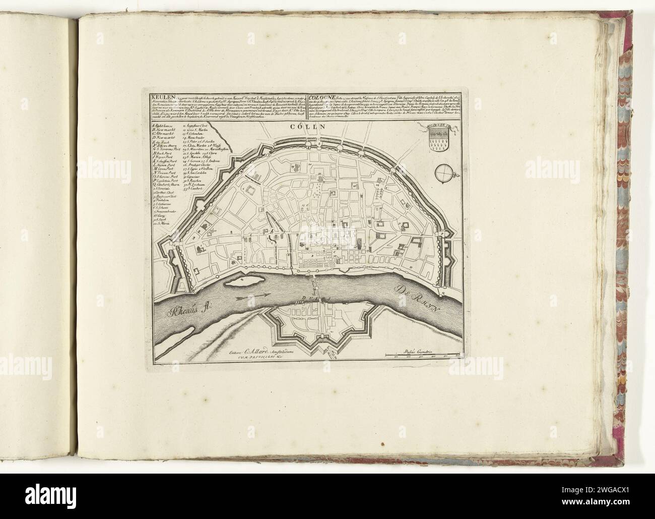 Map of Cologne, ca. 1701-1713, 1701 - 1714 print Map of Cologne. Part ...