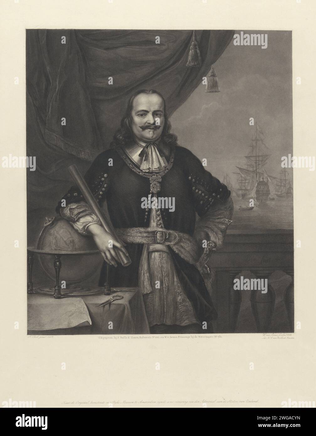 Portrait of Michiel Adriaenszoon de Ruyter, Willem van Senus, after ...