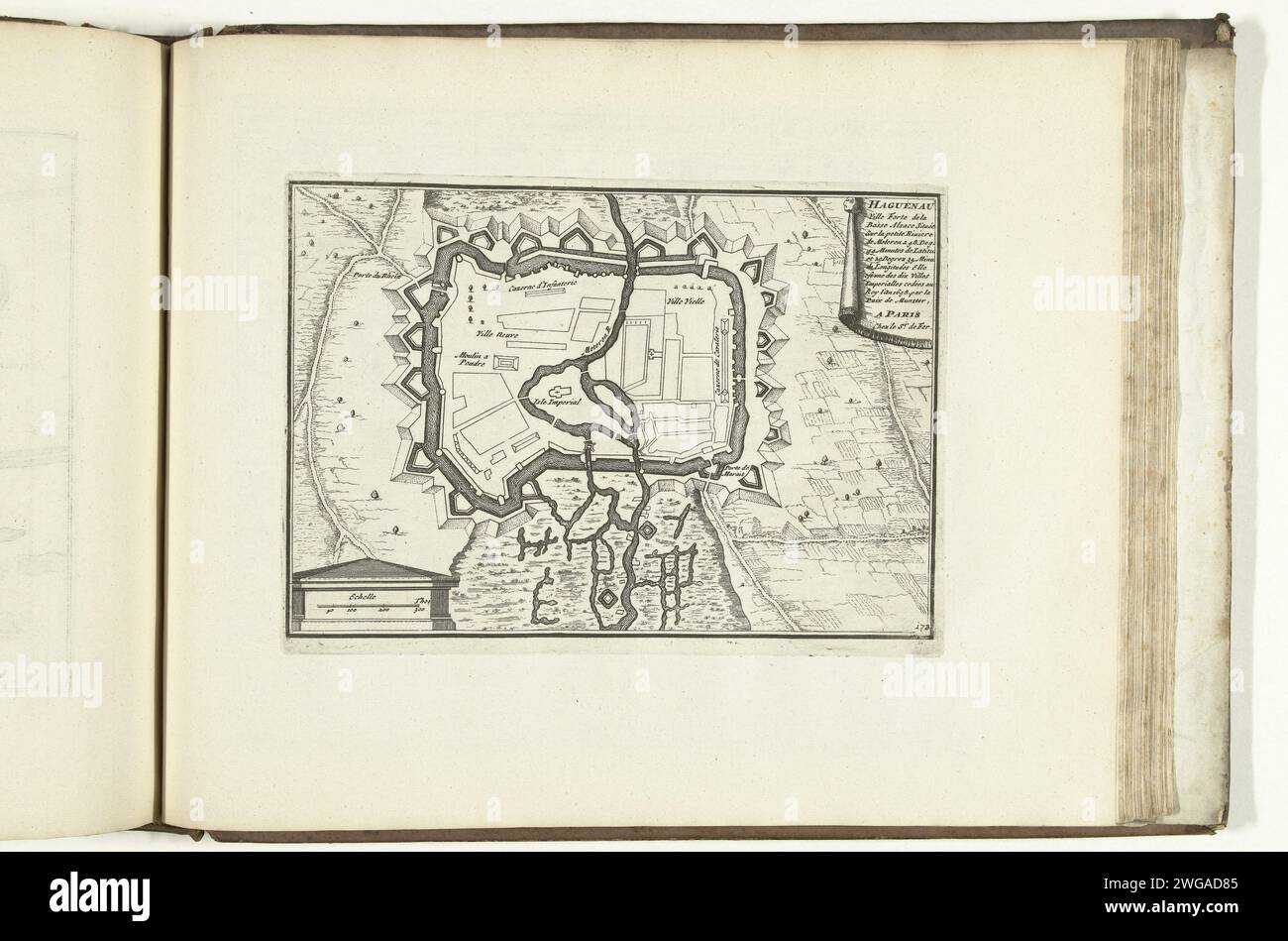 Map of Haguenau, 1726, 1726 print Map of the reinforcements around the ...