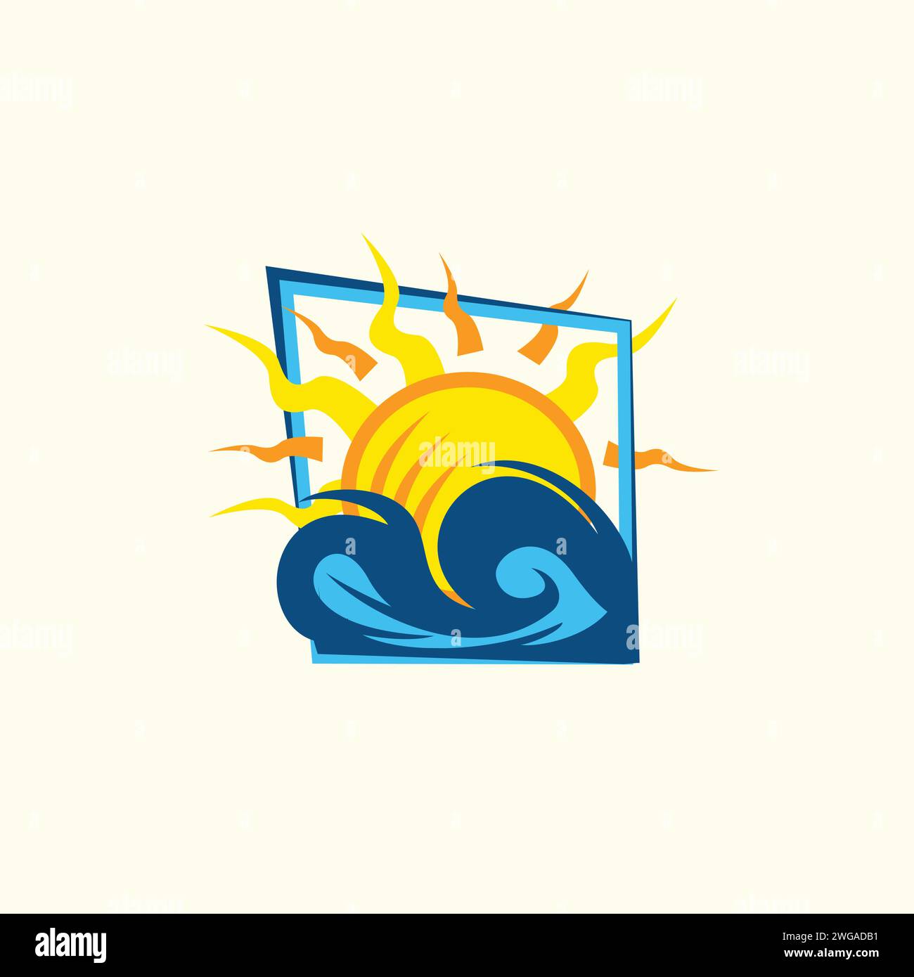 Seascape logo design hi-res stock photography and images - Alamy