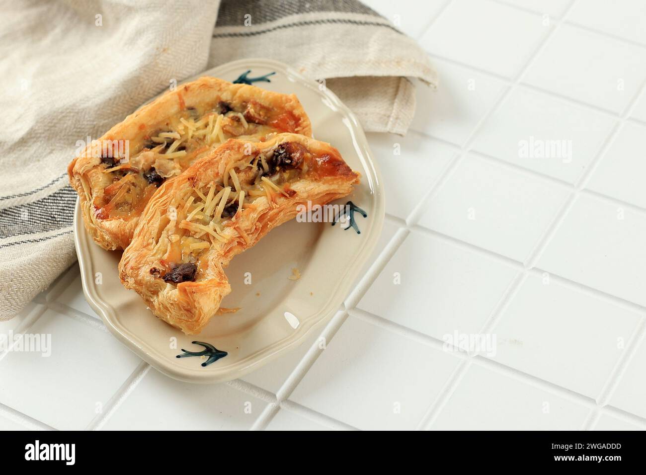 Banana Milk Crispy Pastry, Made from Pastry Sheet with Banana, Milk ...